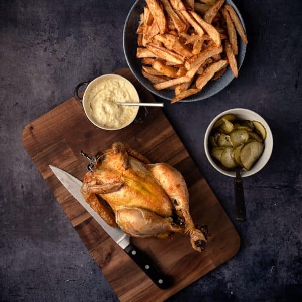Airfryer Grillkylling med pomfritter - GastroFun.dk